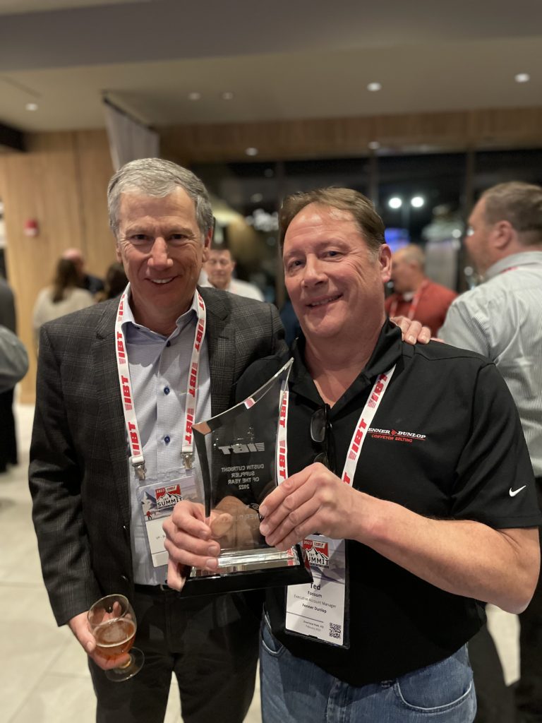 Fenner Dunlop proudly accepts IBT's 'Dustin Cutright' Supplier of the ...